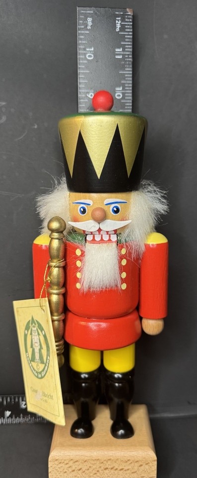 Christian Ulbricht German Made Nutcracker King Hand Painted Red Uniform ...