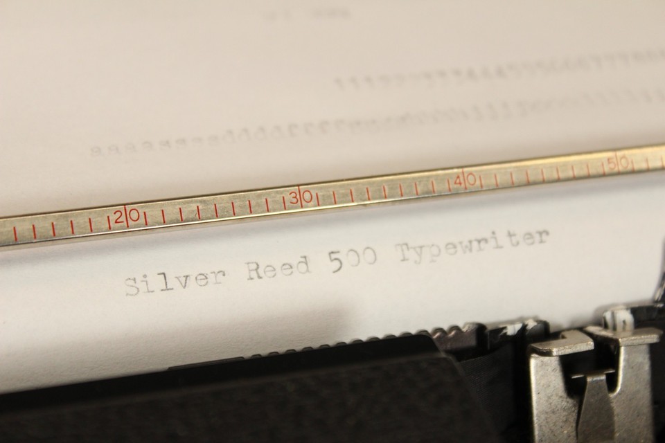 Silver Reed 500 Portable Wide Carriage A3 Paper Typewriter in Case ...