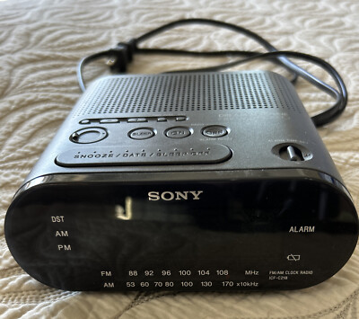 Sony Dream Machine AM/FM Alarm Clock Radio Model ICF-C218 Black Tested ...