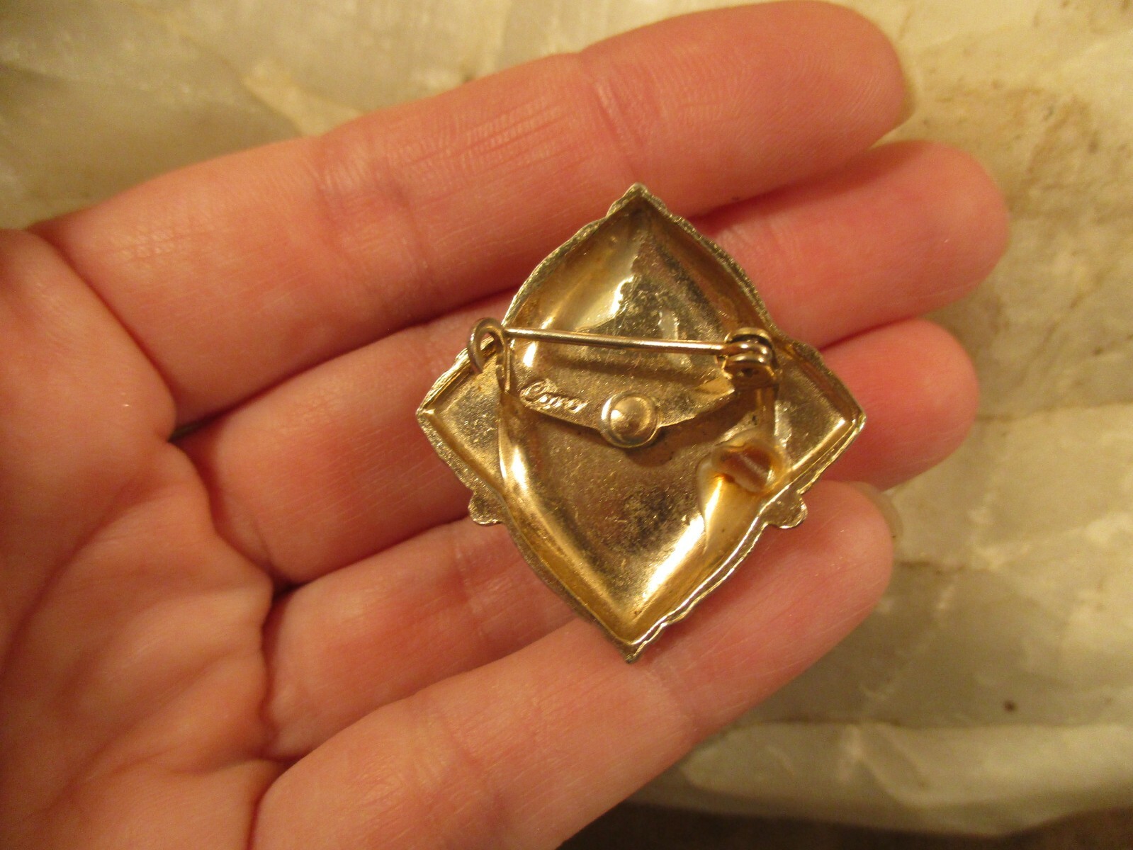2 Vintage Gold Plated Cameo Brooches, Coro & Unbranded | eBay
