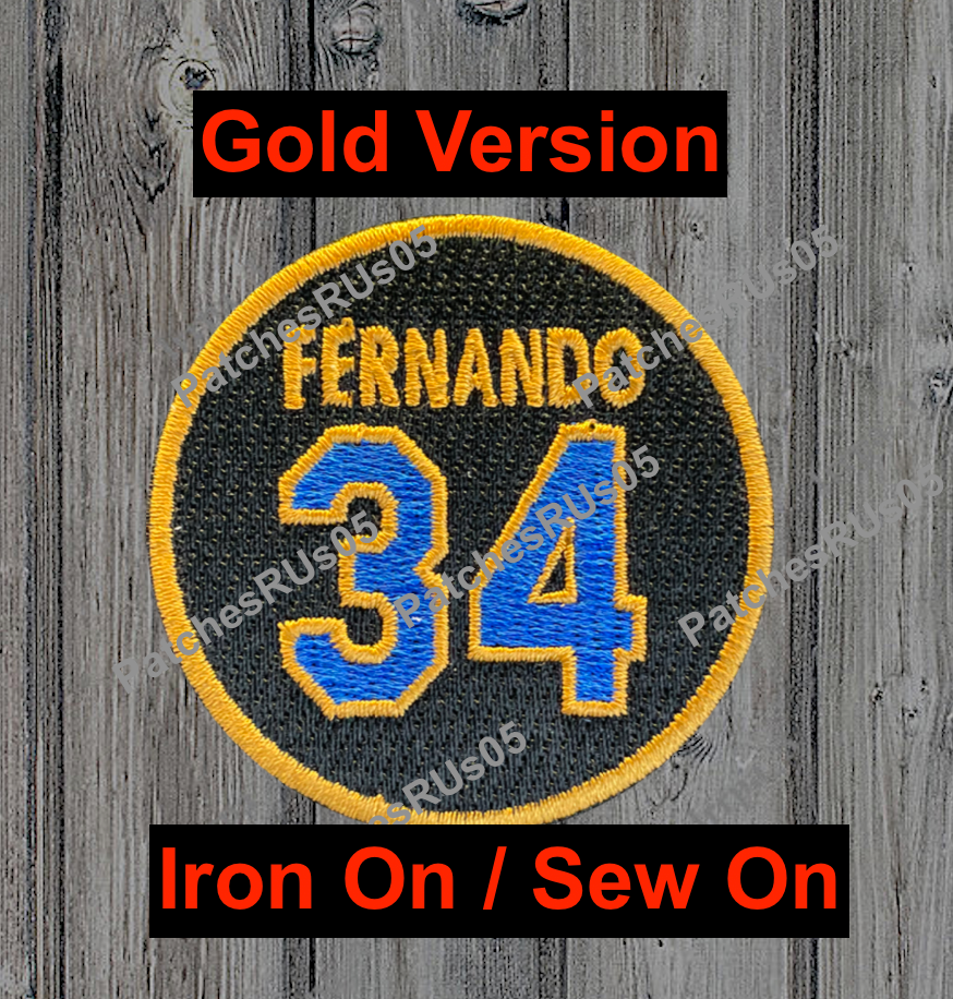 Fernando Valenzuela GOLD 34 Memorial Patch World Series LA Dodgers ...