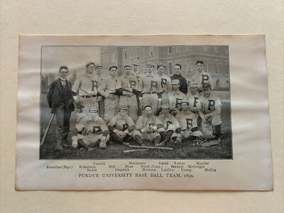 Purdue University Boilermakers & Colorado College 1899 Baseball Team ...