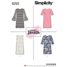 Simplicity 8293 Size 14-22 Dress Sheath Pattern 4 Styles for sale ...