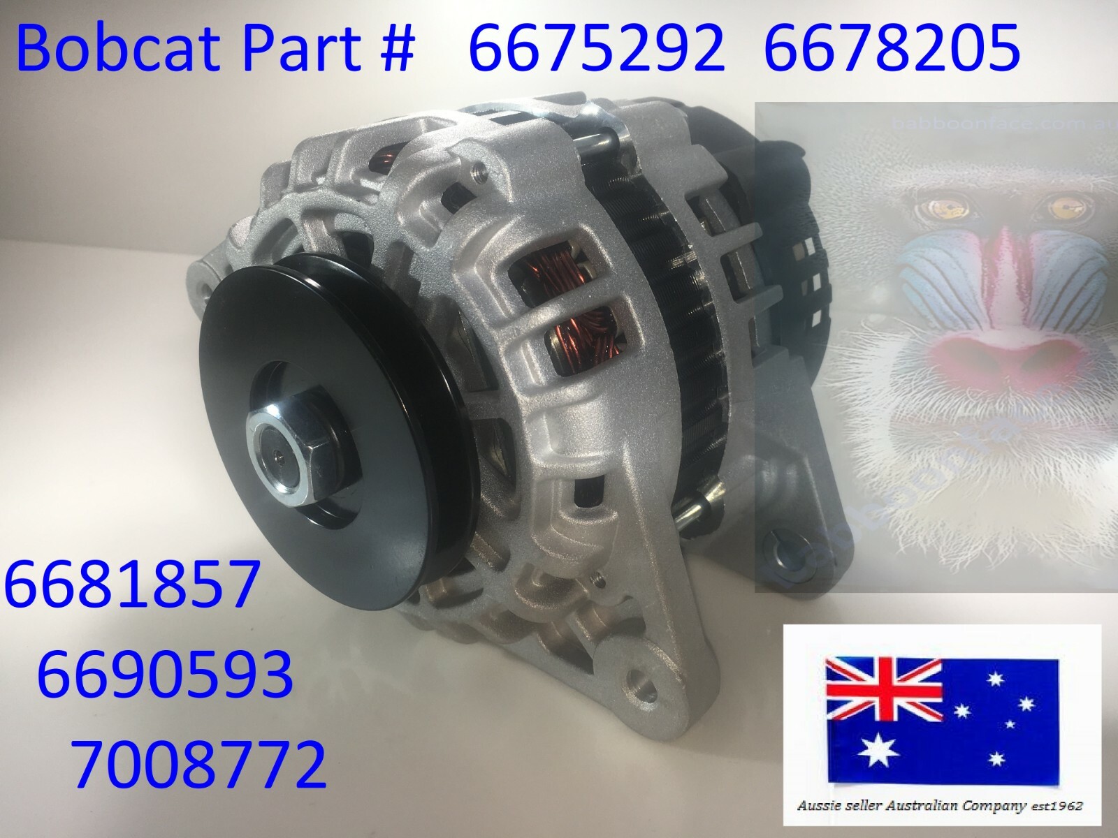 BOBCAT ALTERNATOR 6675292 6678205 6681857 6690593 7008772 KUBOTA DEUTZ ...