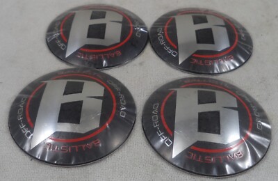 Ballistic Wheels Black Custom Wheel Center Cap Sticker Set 4 # DECAL-B ...
