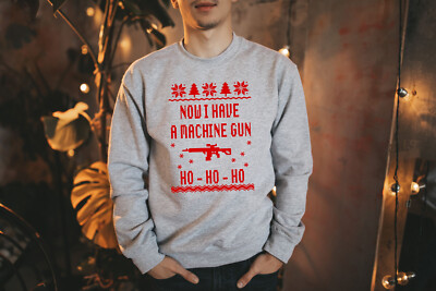 Now I Have A Machine Gun Ho Ho Ho Xmas Sweatshirt Die Hard Bruce Willis ...