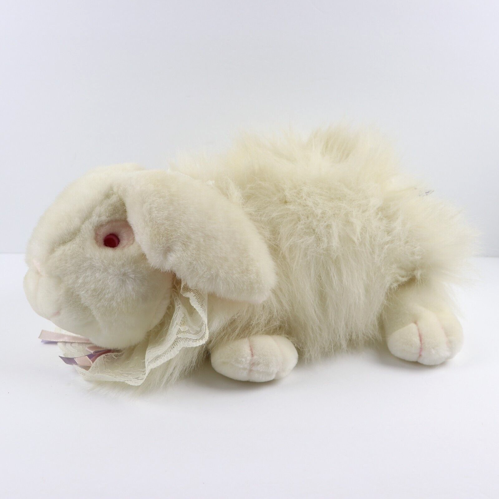A&A Plush Inc Vintage 1992 Bunny Rabbit White Albino Pink Eyes Easter ...