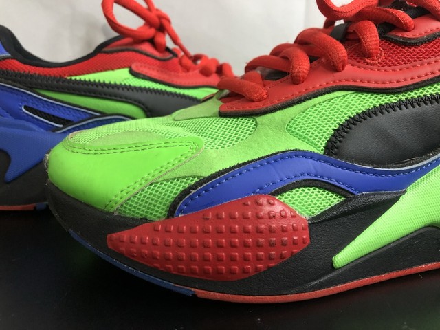 Puma Boys RS X3 Size 7C Tailored 373716-01 Green Running Shoes Sneakers ...