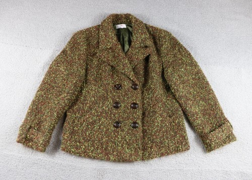 Peruvian Connection Alpaca Coat Womens 18 Wool Blend Bouclé Multicolor ...