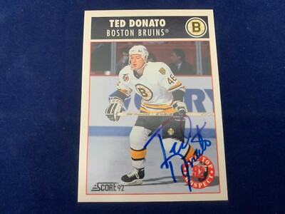 Ted Donato Boston Bruins Hand Signed 1992 Score Hockey Card #479 NM | eBay