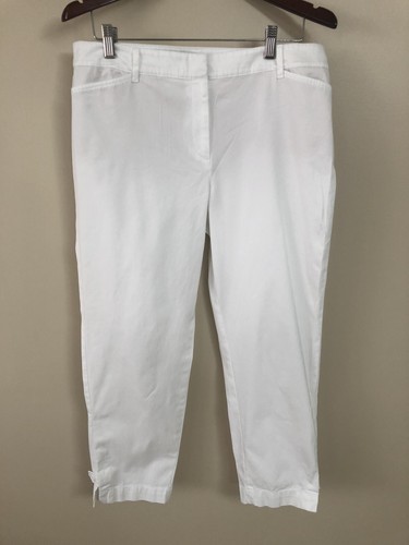 Talbots Woman's White Perfect Cotton Crops Size 10 | eBay