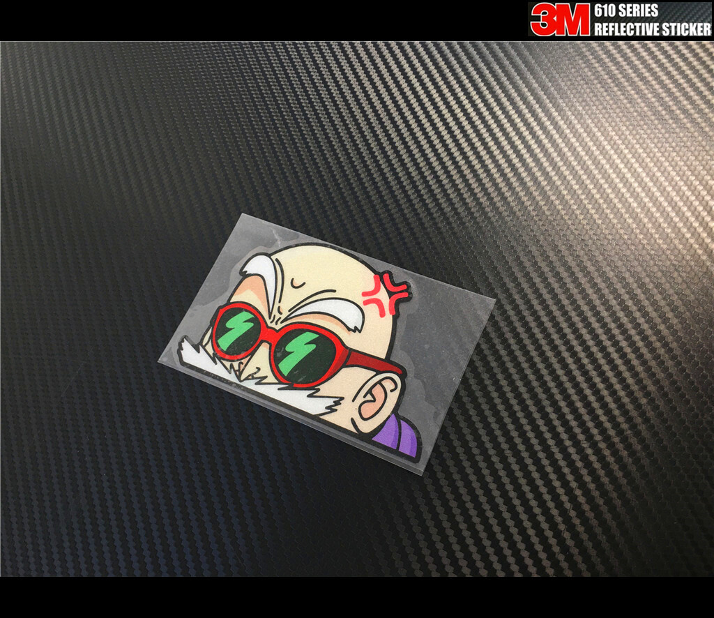 Master Roshi Sticker DRAGON BALL PEEKING Peeker JDM Reflective #R01 | eBay