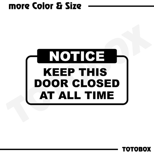 Keep Door Closed Sign Sticker Door Window Wall Decals Business Sign | eBay
