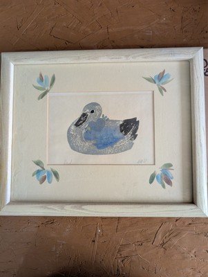 Original Signed Painting Block Print "DUCK" Anna Hawthorne 1987 ...