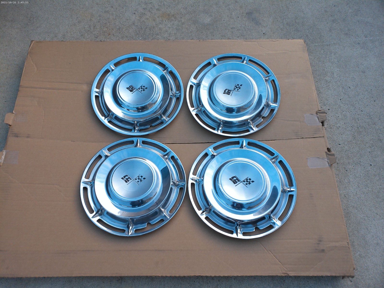 Wheel Covers Set Of 4 1960 Chevrolet Impala Hubcap 14"Inch Nice Used ...
