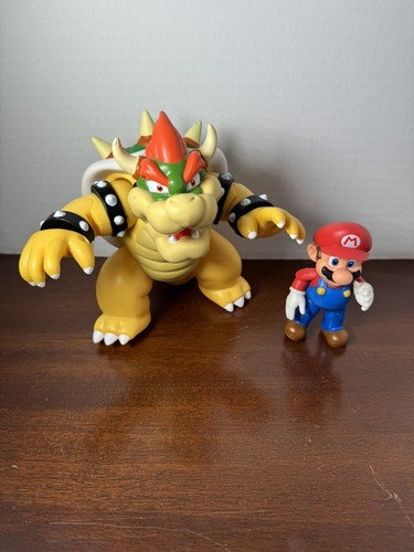 2014 Super Mario Bros Bowser 6" & Mario 3” Poseable Figures Toys Jakks ...