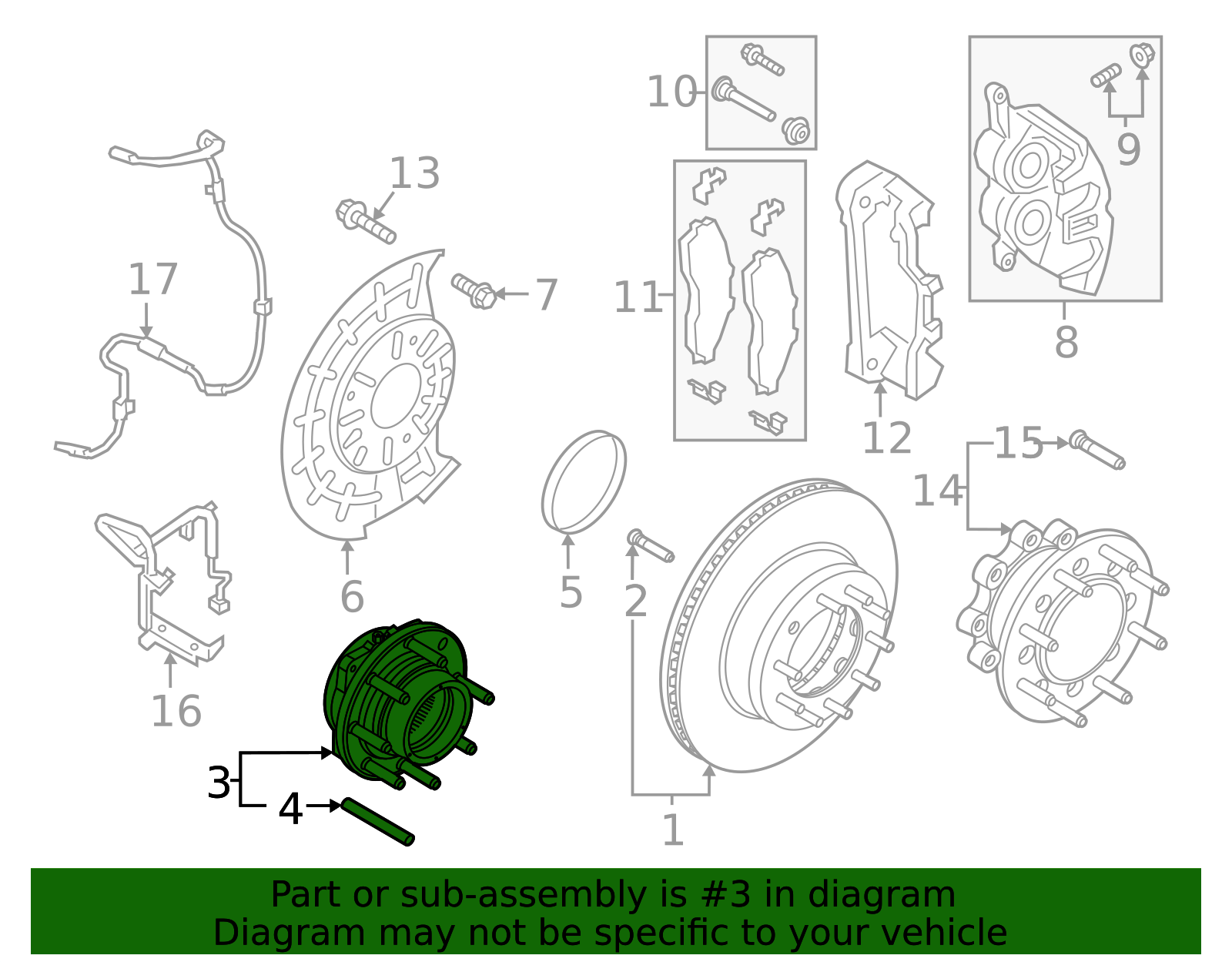 Ford HC3Z1104E Wheel Bearing and Hub Assembly for sale online | eBay