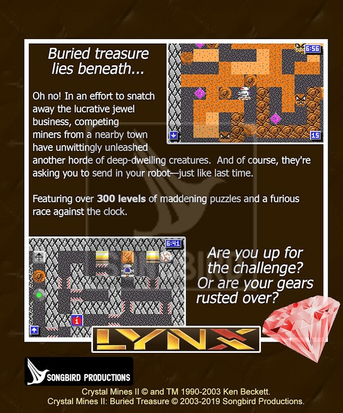 Crystal Mines II: BURIED TREASURE sequel for Atari Lynx BRAND NEW ...