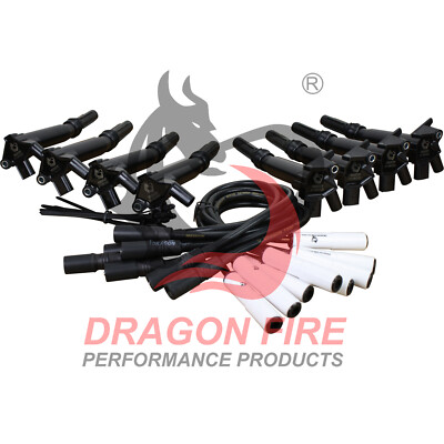 Tune Up Coils & Ceramic Plug Wires For 10-17 Ford SVT Raptor F-250 F ...
