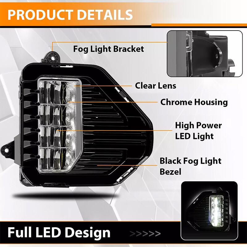 For 2019-2022 GMC Sierra 1500 Denali AT4 Fog Lights Lamp LED W/Black ...