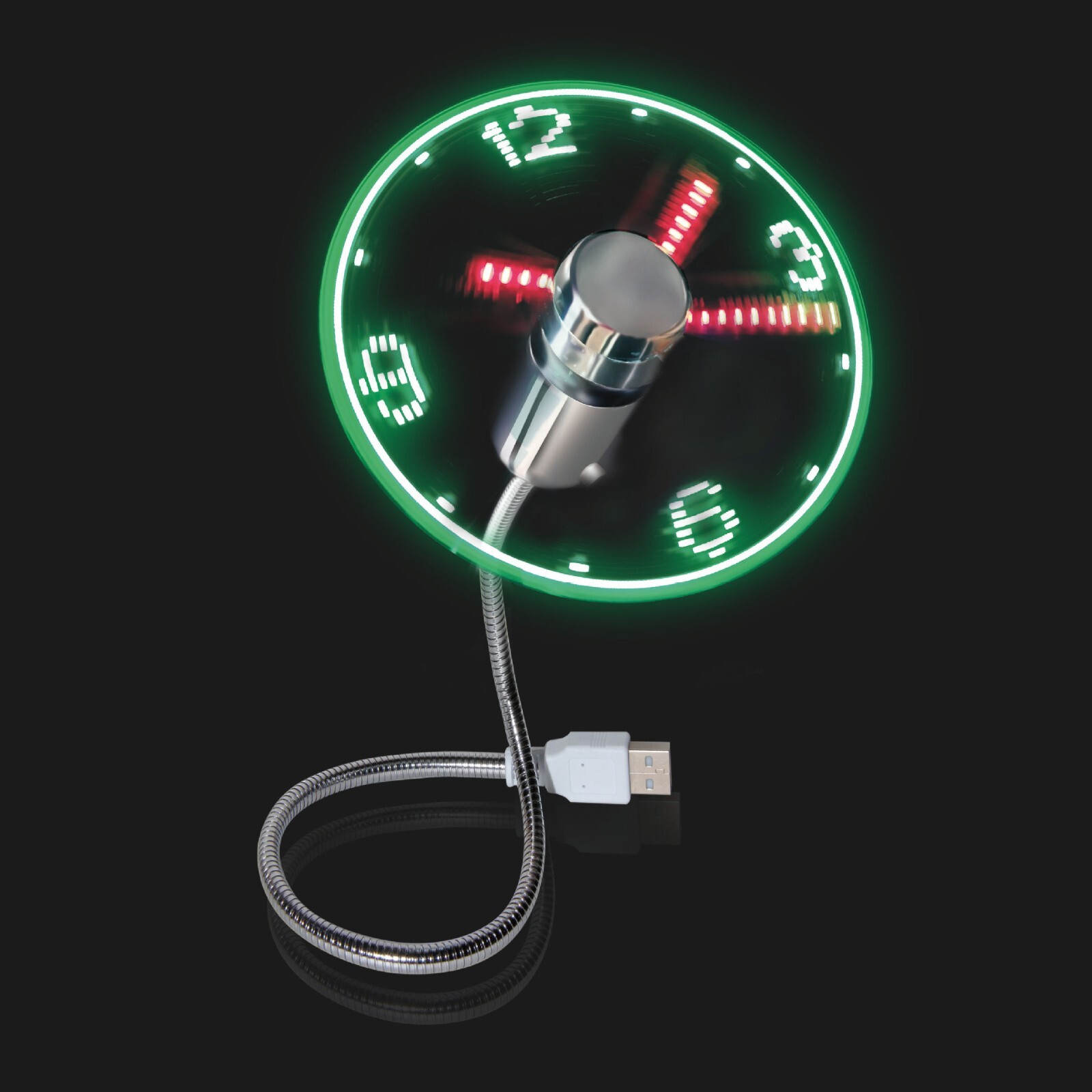 USB Clock Fan Real Time Display Function Mini LED Clock Fan | eBay