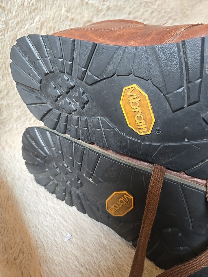 Men's HS TRASK Leather Shoes Size 9M Brown Sneakers Comfort T-toe H7522 ...