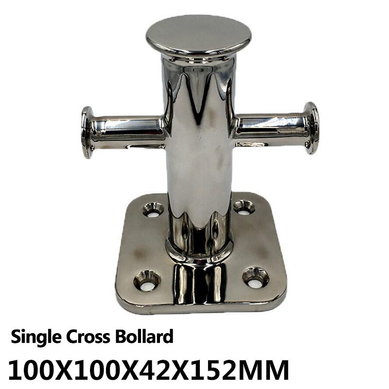 152 mm Marine 6-inch Single Cross Bollard Dock Mooring Cleat 316 ...