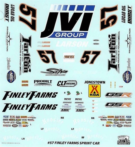 Ace #57 Finley Farms Sprint Car Kyle Larson decal | eBay