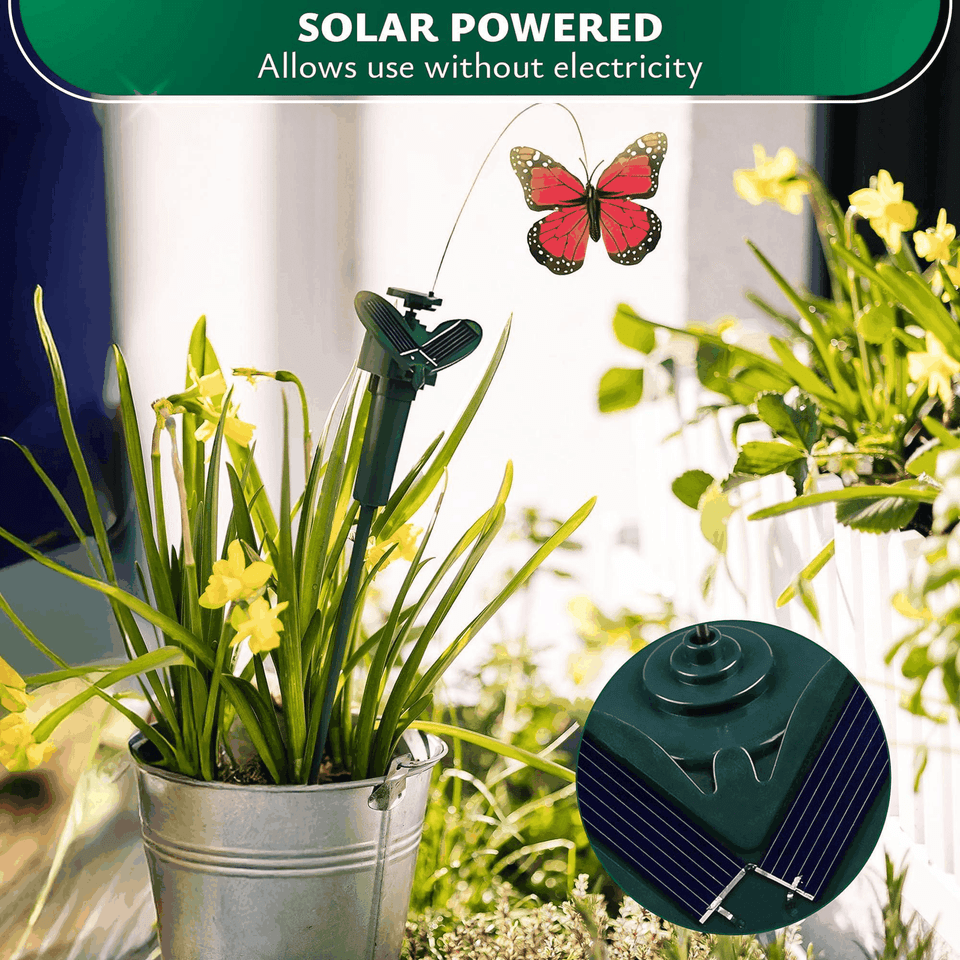 3 Pcs Fluttering Solar Butterfly Garden Stakes – Moving Butterfly ...