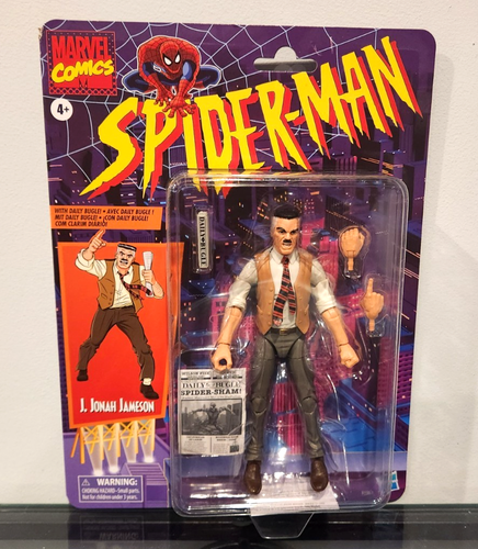 HASBRO MARVEL LEGENDS RETRO CARD J. JONAH JAMESON W/EXTRA HANDS & NEWS ...