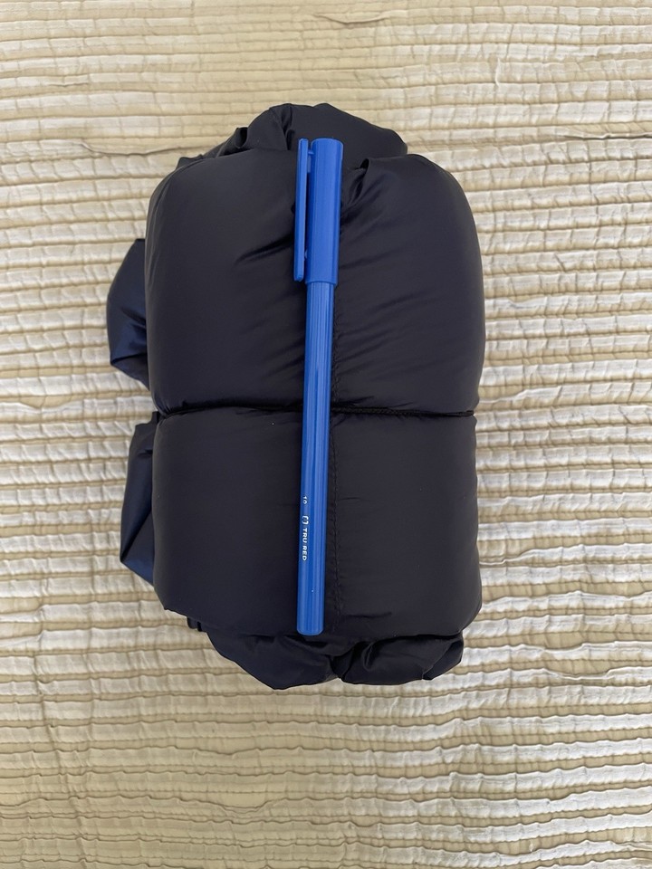 EDDIE BAUER 650 Wide Channel Down Black Hooded Lightweight Packable Zip ...