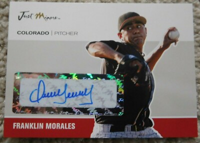 RARE Franklin Morales Auto Autographed Signed 2007 Just Card Rockies ...