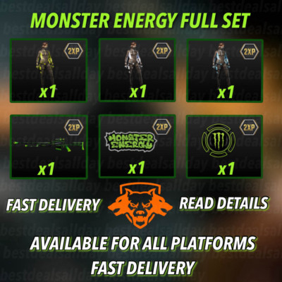 🚀Call of Duty Black Ops 6 Monster Energy FULL SET Code Operator Skin ...