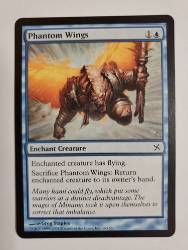 MTG Magic The Gathering Card Phantom Wings Enchant Creature Blue ...