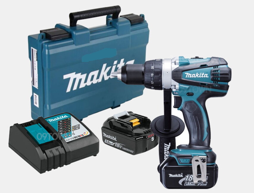 Makita DDF458 18V 2x5.0Ah 91/58Nm 2100Rpm Keyless 13mm LED 5lb UPS ...