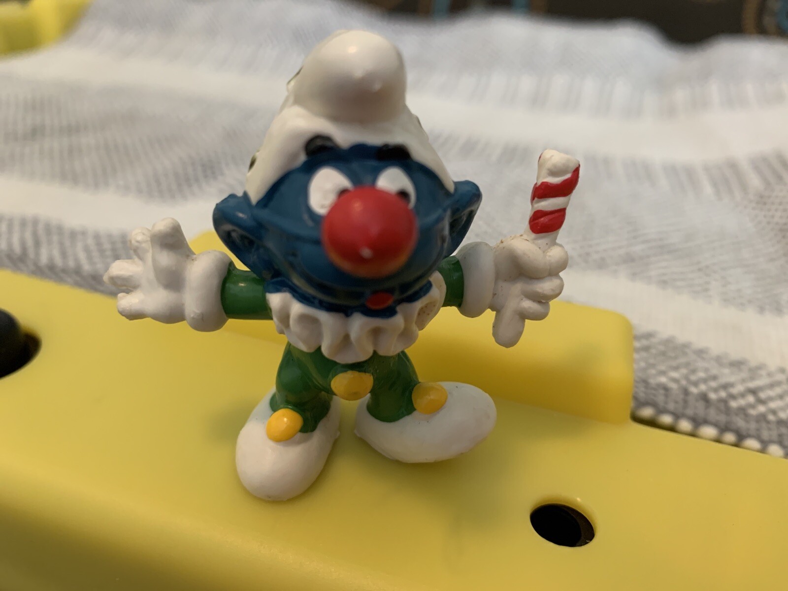 Smurfs Jester Smurf Circus Clown Figure 1977 Vintage PVC Toy Peyo ...