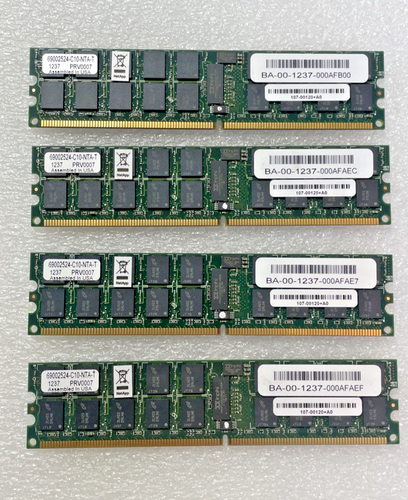 Lot of 4 NetApp 107-00120+A0 4GB 69002524-C10-NTA-T Reg ECC RAM Server ...