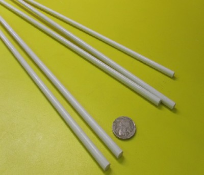 Fiberglass Round Rods .250" (1/4") Diameter x 60 Inch Length, 5 Units ...