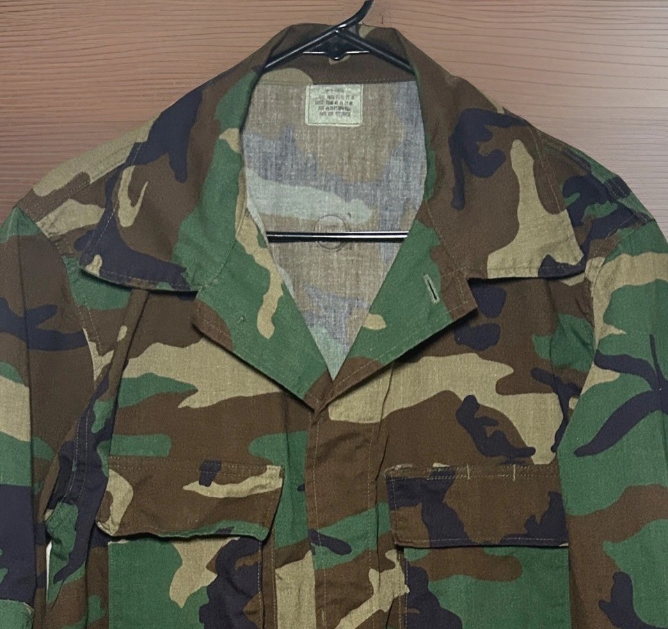 US Army USAF Hot Weather Woodland BDU Camouflage Jacket Large-Regular ...