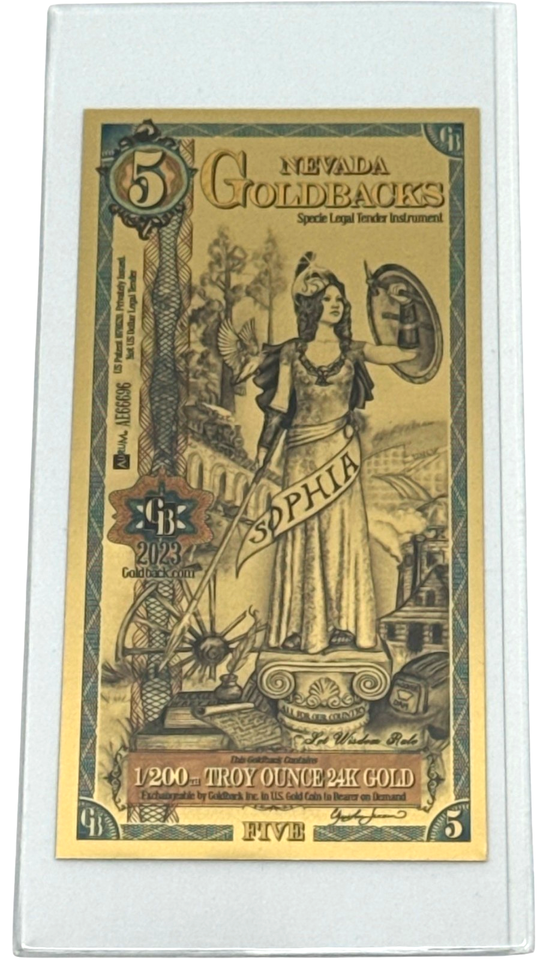 2023 Nevada 5 Goldback Sophia Wisdom Ebay