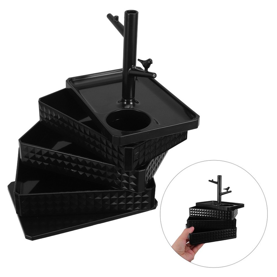 Rotating Jewelry Organizer, 3-Layer Jewelry Box, Rotating Travel Tray ...