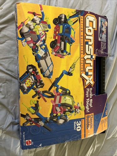 Vintage 1996 Mattel Construx Action Building System Case & Parts. See ...