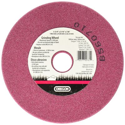 Oregon Abrasive Grinding Wheels 5.75 Inch Diameter 78 Inch Arbor Hole ...