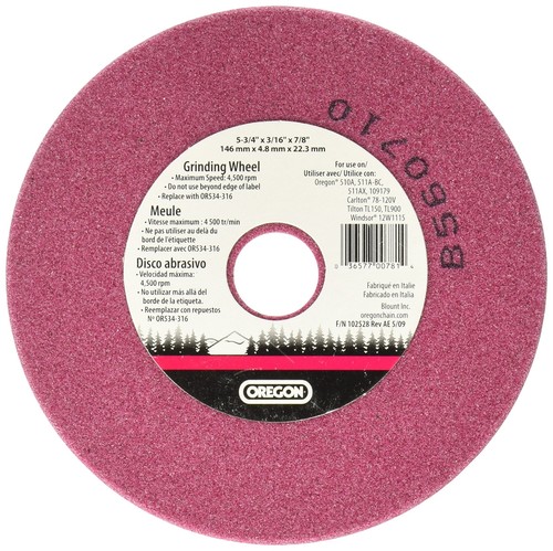 Oregon Abrasive Grinding Wheels 5.75 Inch Diameter 78 Inch Arbor Hole ...