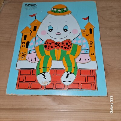 Vintage Playskool Puzzle Wood Humpty Dumpty | eBay
