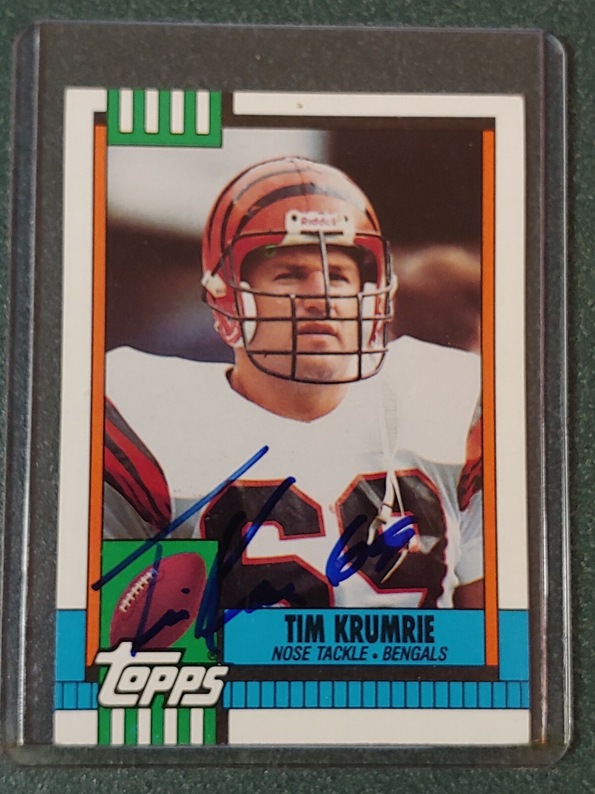 1990 Topps Tim Krumrie Autographed Card - Bengals - COA | eBay