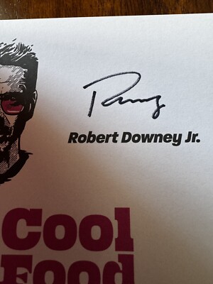 Robert Downey Jr. SIGNED AUTOGRAPHED Book Cool Food Iron Man Marvel ...