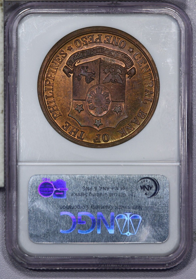 1970 Philippine Peso Copper Pattern KM-PN41 NGC MS63 RB LB | eBay