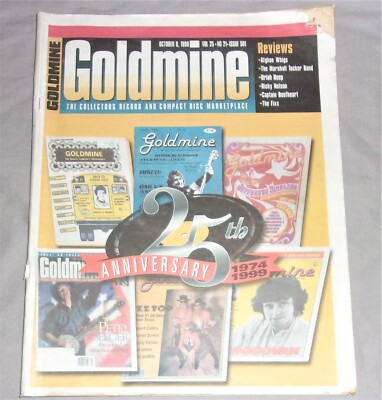 25th Anniversary GOLDMINE COLLECTORS MAGAZINE Oct 8, 1999 Vol 25 No 21 ...