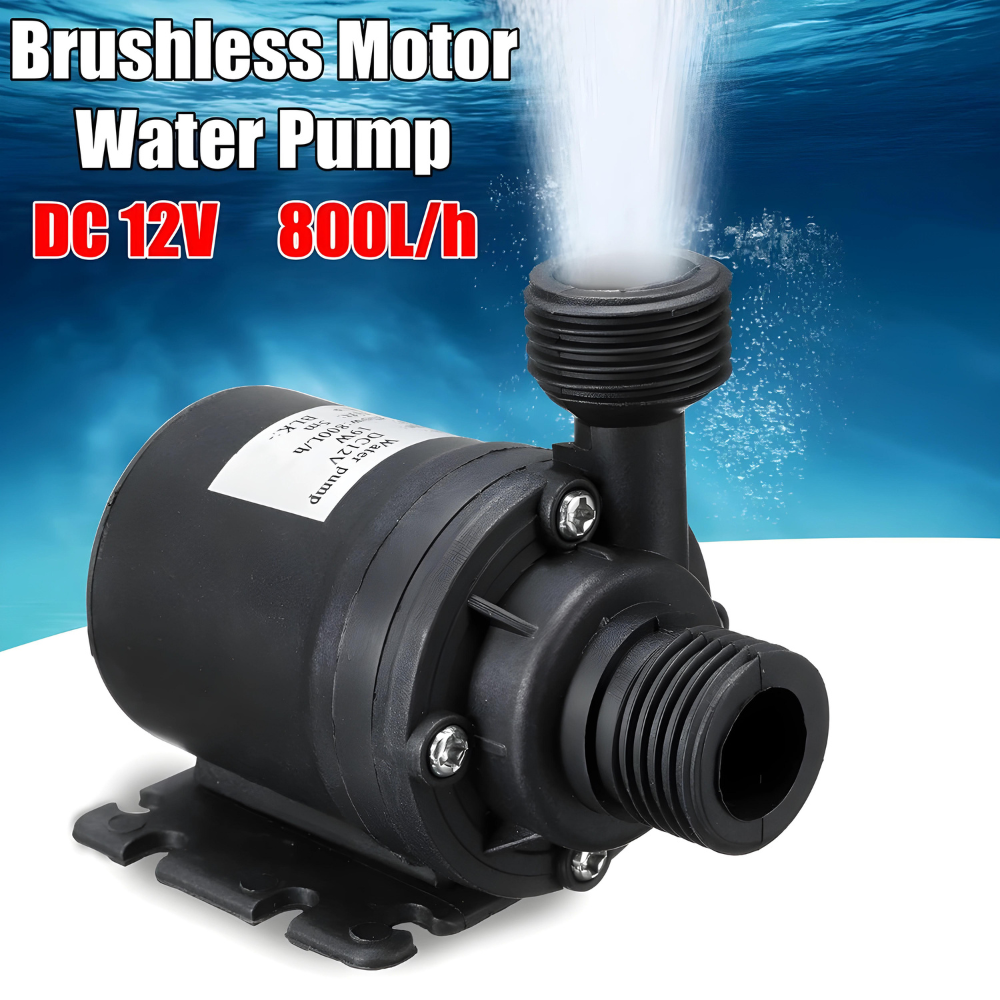 Mini Water Pump Quiet 12V 800L/H USB Brushless Motor Submersible Pool ...
